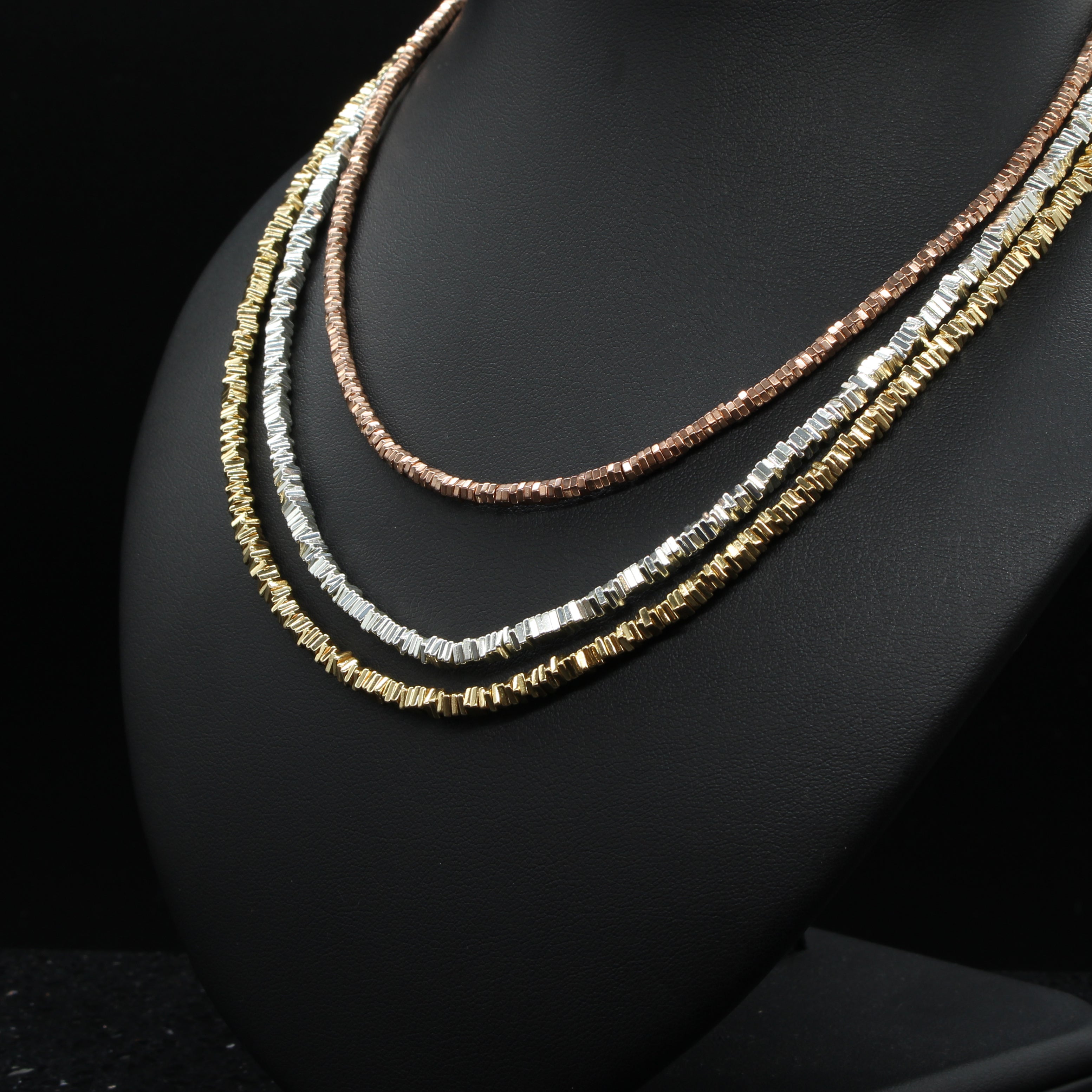 Tri-Colour Necklace – Jantar Jewellery